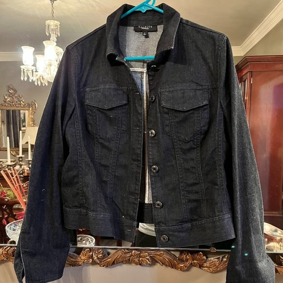 Talbots | Jackets & Coats | Talbots Jean Jacket Beautiful Navy Blue ...
